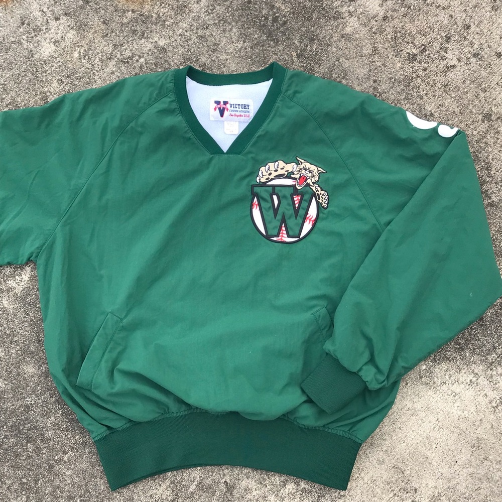 Vintage Victory Embroidered Baseball Pullover Sz L - Gem